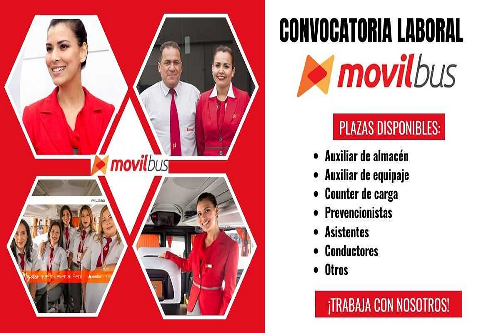 Oportunidades laborales en la compañía de transporte Movil Bus
